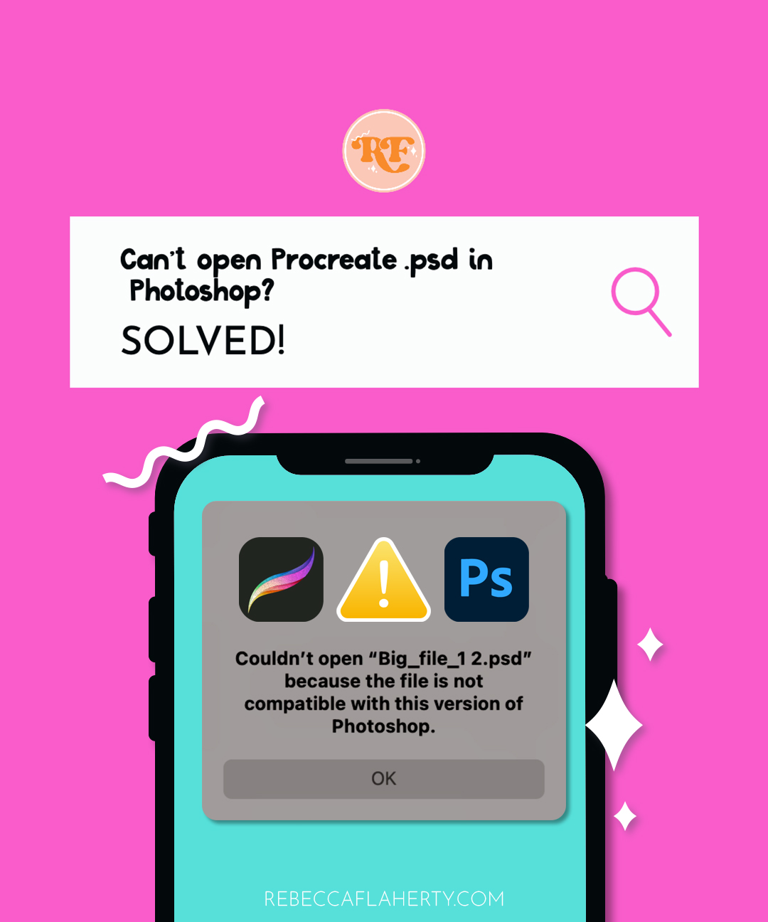 The Procreate file is not compatible with this version of Photoshop ...