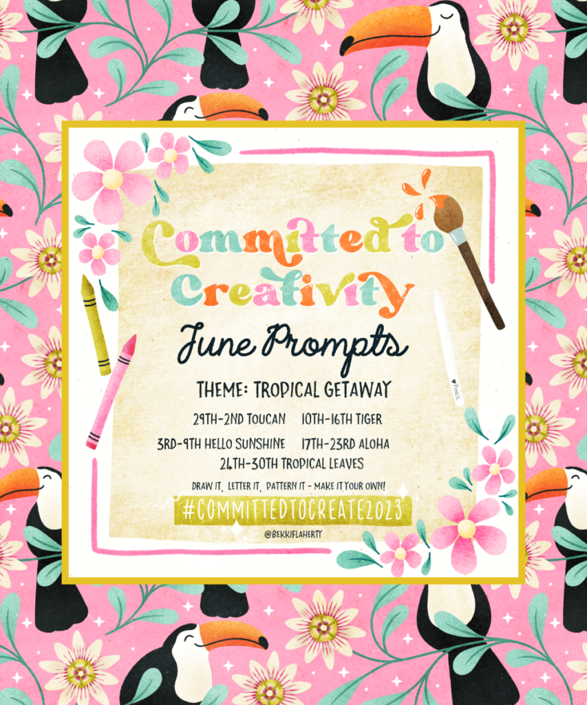 June Art Challenge Prompts - Rebecca Flaherty